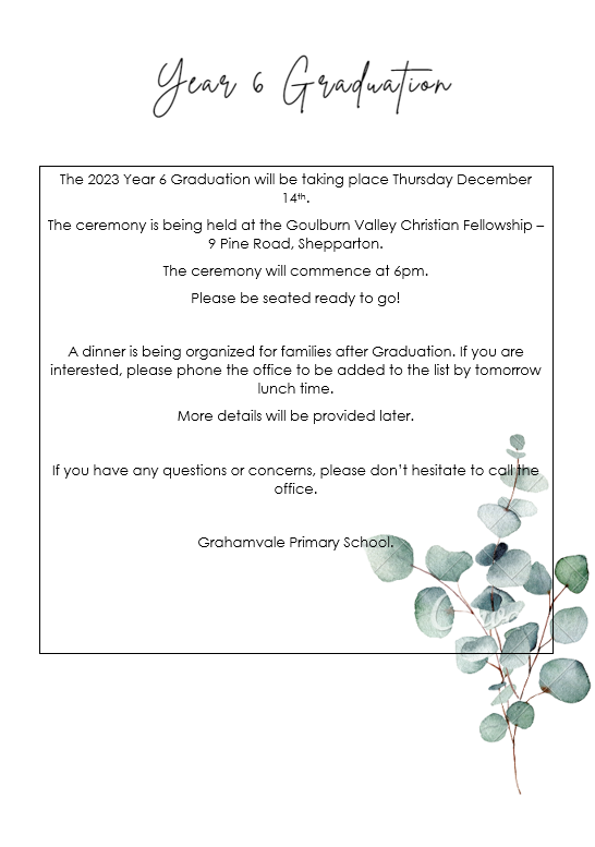 Year 6 Graduation